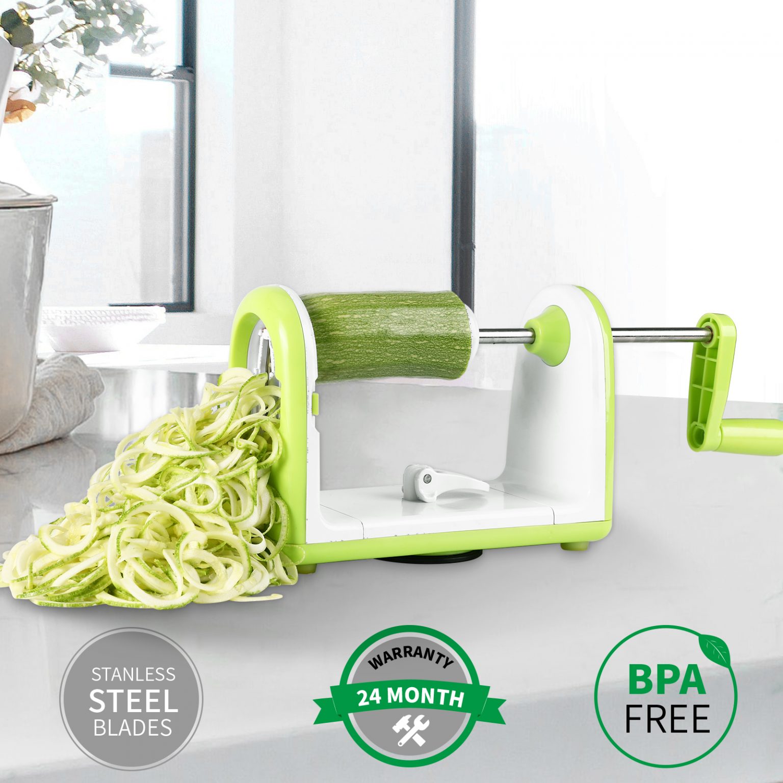 Sedhoom Spiralschneider Gemüse Spiralschneider Julienneschneider mit 7 ...
